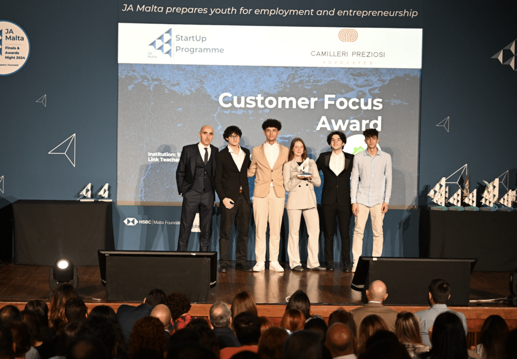 Camilleri Preziosi sponsors JA Malta’s Customer Focus Award
