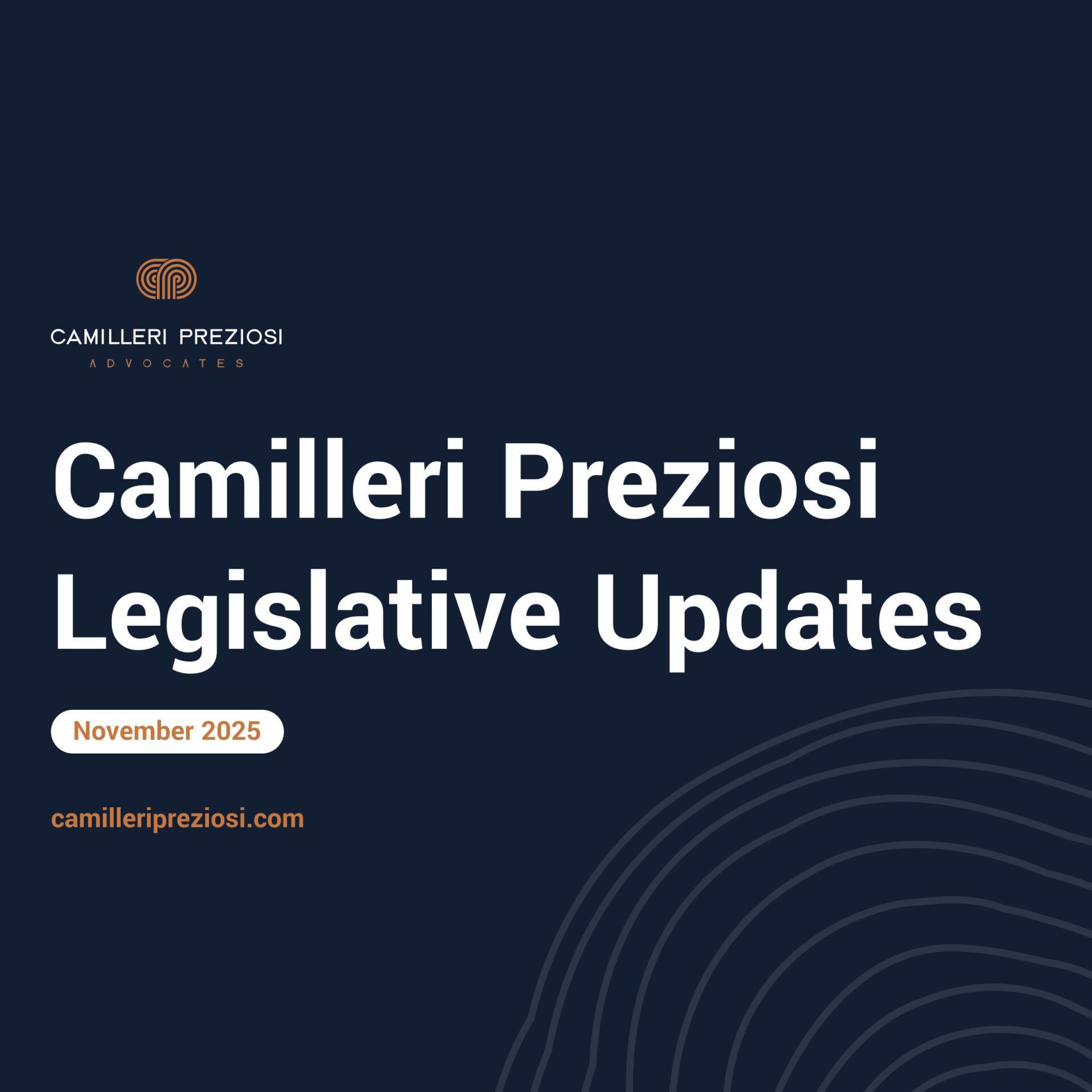 The CP Legislative Updates Series – November 2025 - Camilleri Preziosi